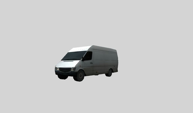 low poly van mercedes sprinter free VR / AR / low-poly 3D model | CGTrader