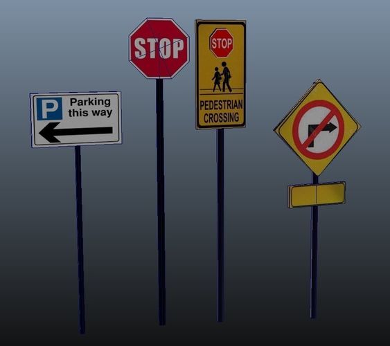 3D model Street Sign VR / AR / low-poly | CGTrader