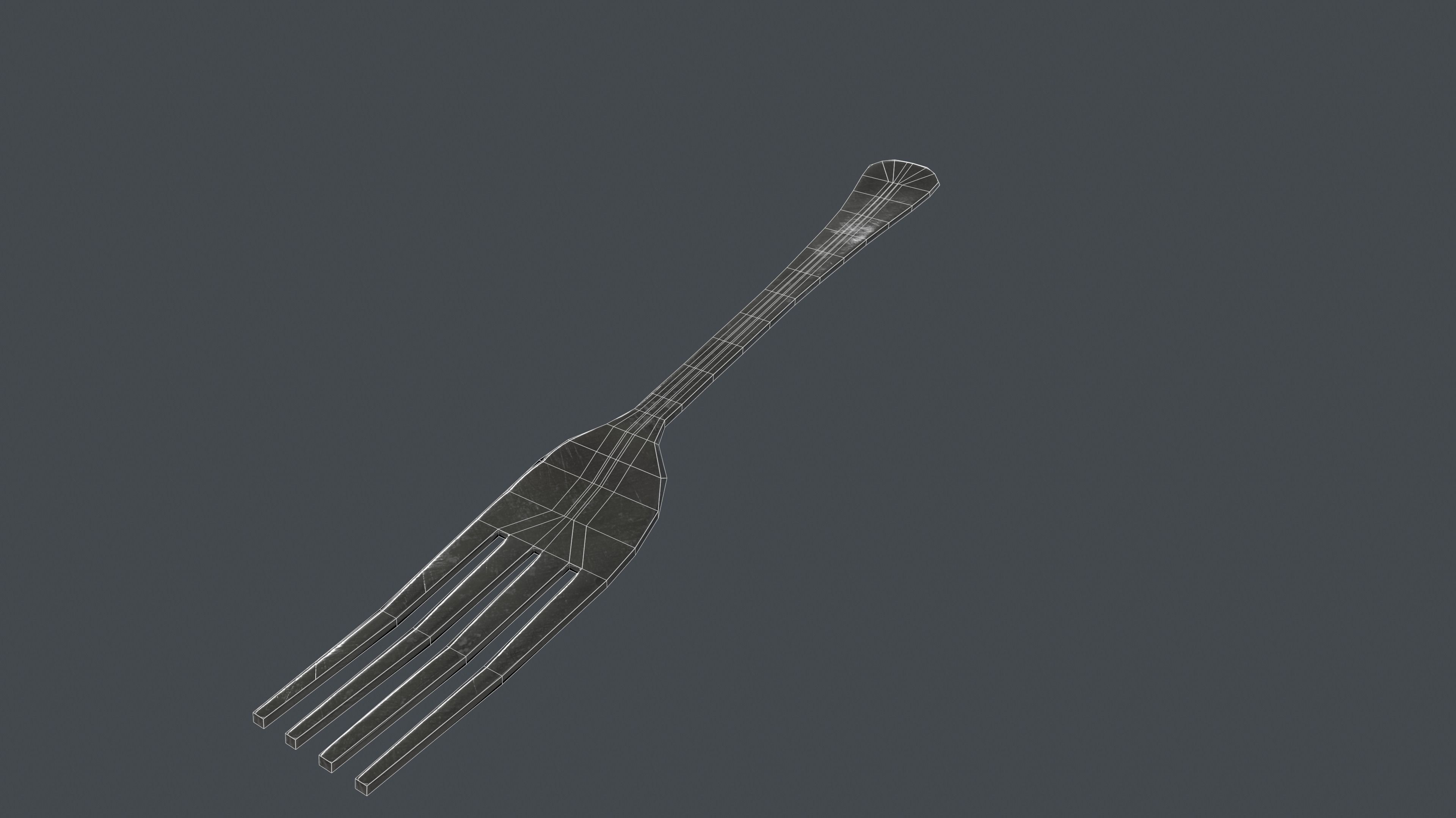 3D model Fork PBR low poly VR / AR / low-poly | CGTrader