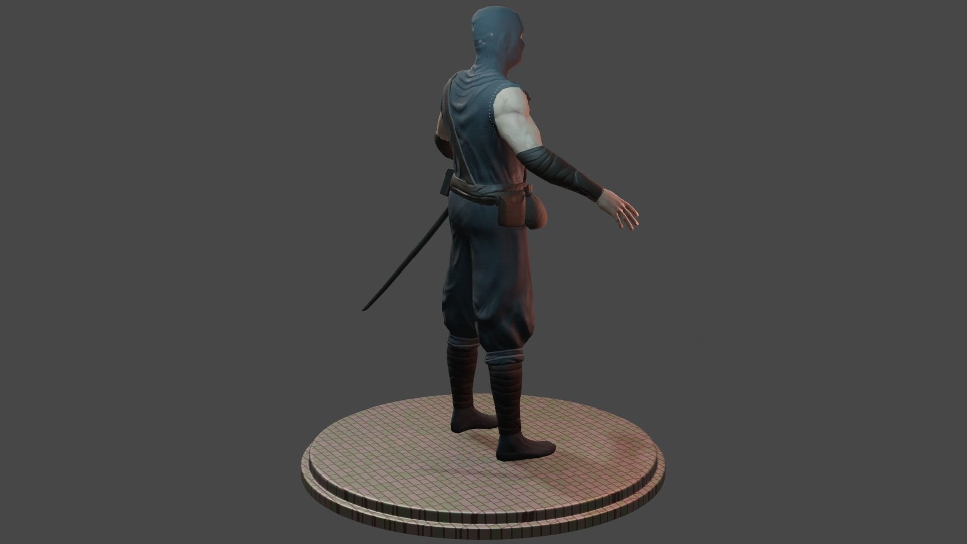 3D model Ninja Low-Poly Facial Animation Game-Ready VR / AR / low-poly ...