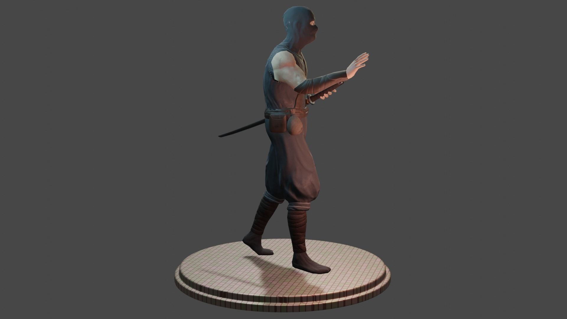 3D model Ninja Low-Poly Facial Animation Game-Ready VR / AR / low-poly ...