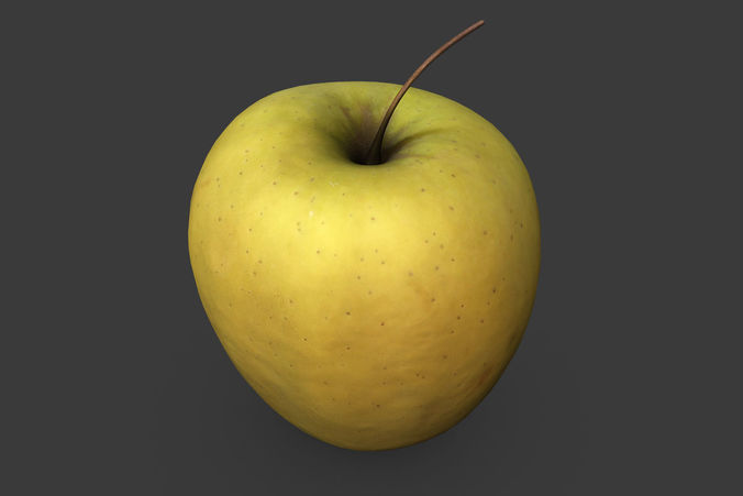 3D model Yellow Apple VR / AR / low-poly | CGTrader