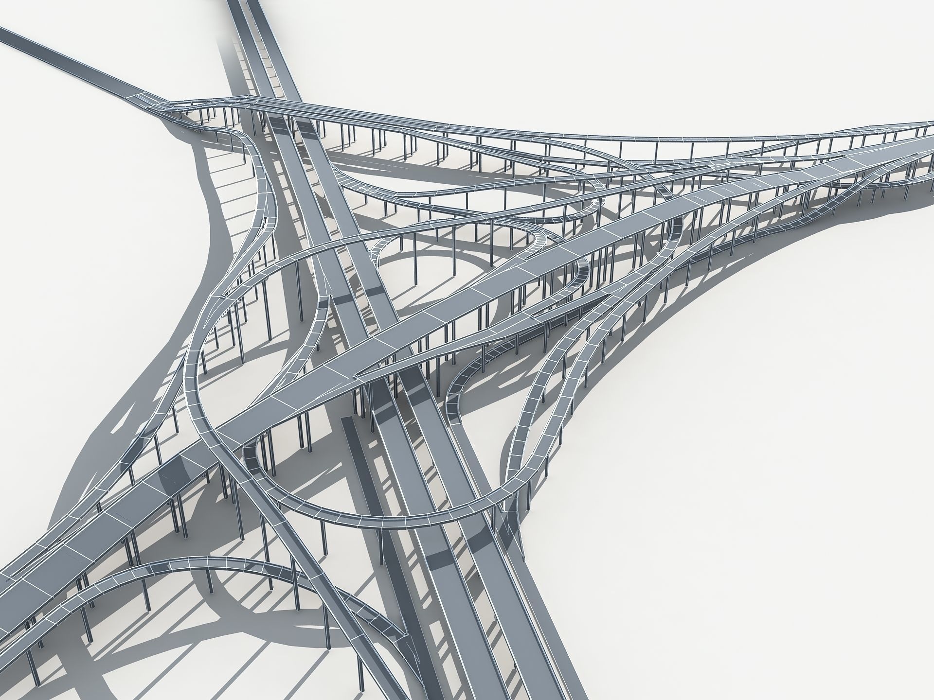 Highway Viaduct flyover 3D model-3 3D model | CGTrader