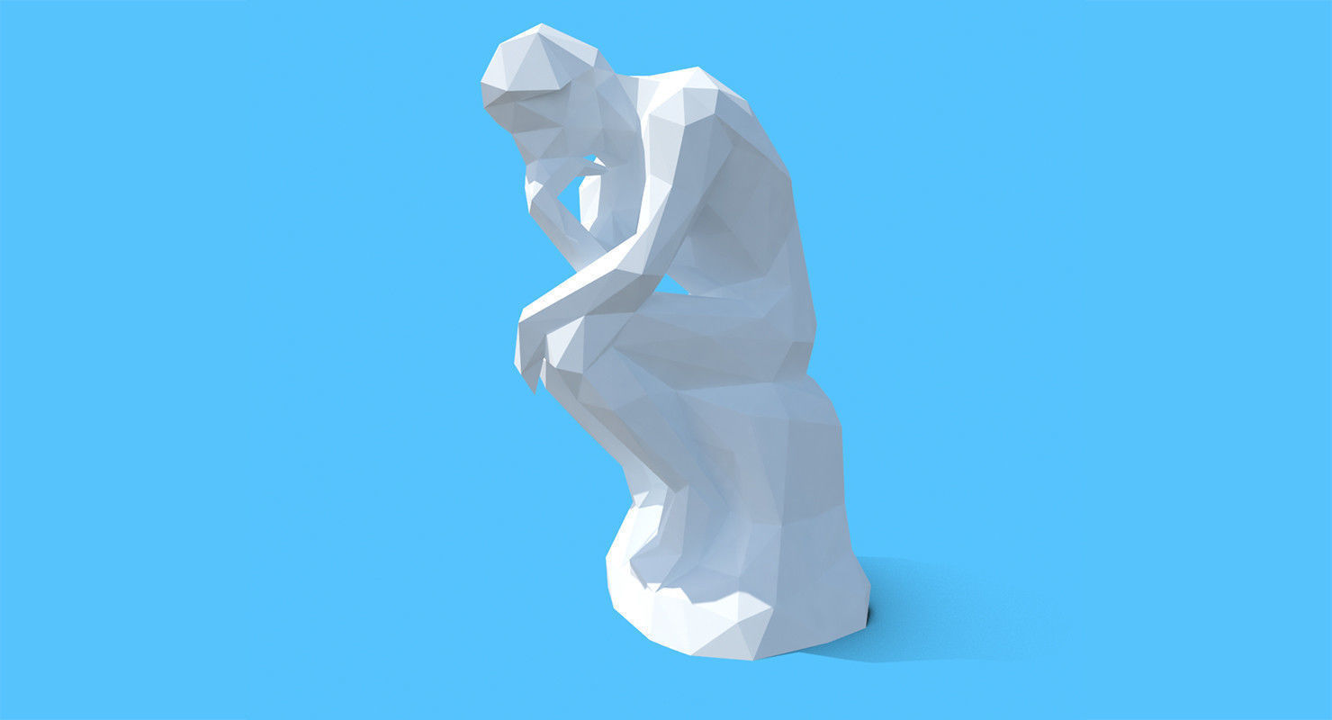 3D model The Thinker Sculpture Low VR / AR / low-poly | CGTrader
