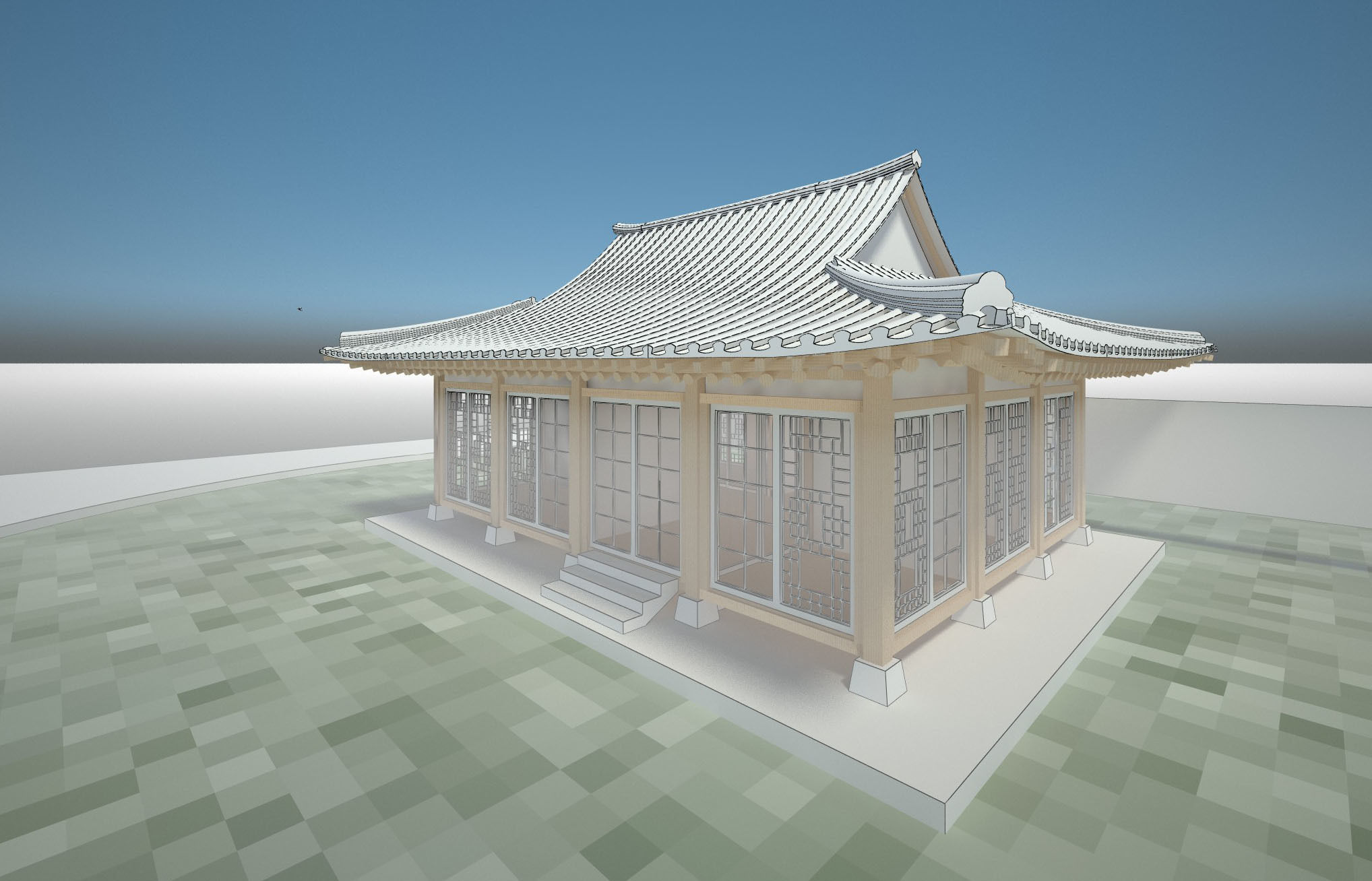 3D model Hanok Korean house VR / AR / low-poly | CGTrader
