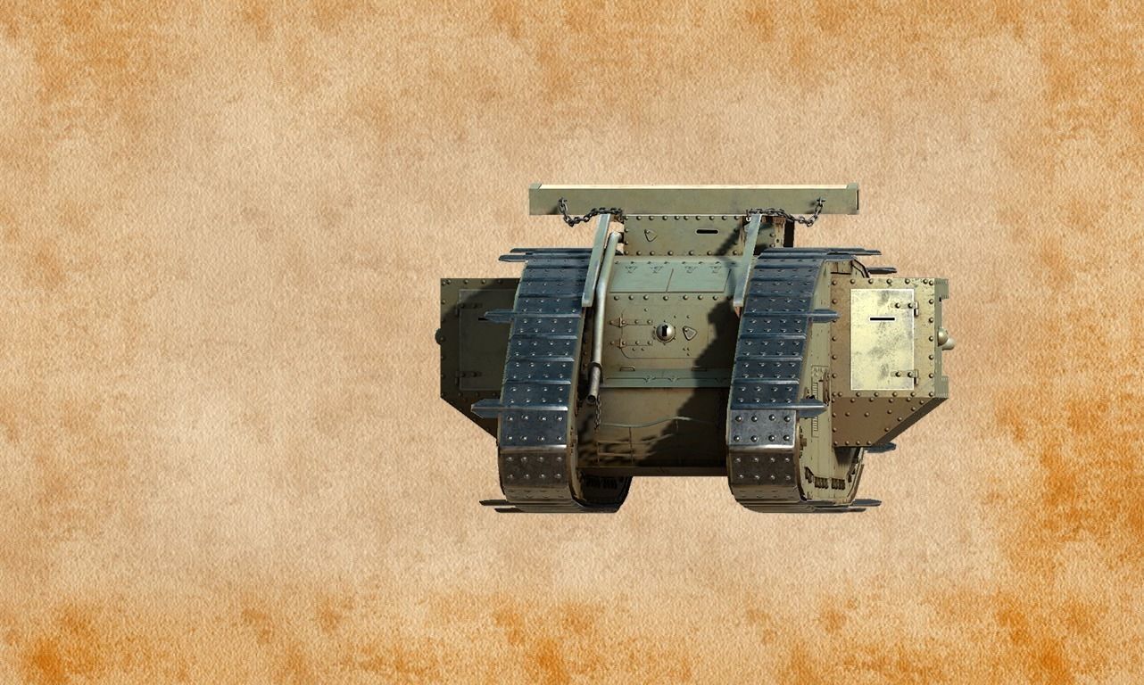 3D model World War 1 Mark V tank VR / AR / low-poly rigged animated ...