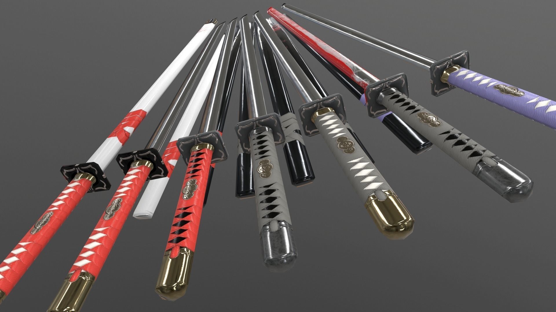 Ninjato PBR Free set free VR / AR / low-poly 3D model | CGTrader