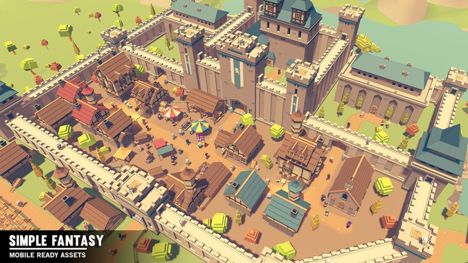 3D model Simple Fantasy - Cartoon Assets VR / AR / low-poly rigged ...