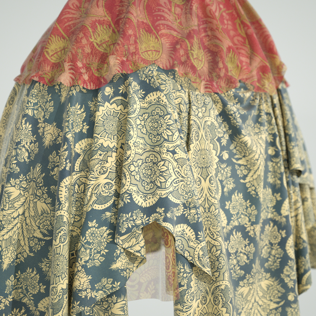 Rococo Dress 3D model | CGTrader