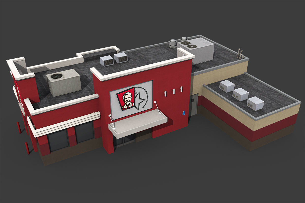 3D model KFC Restaurant VR / AR / low-poly | CGTrader
