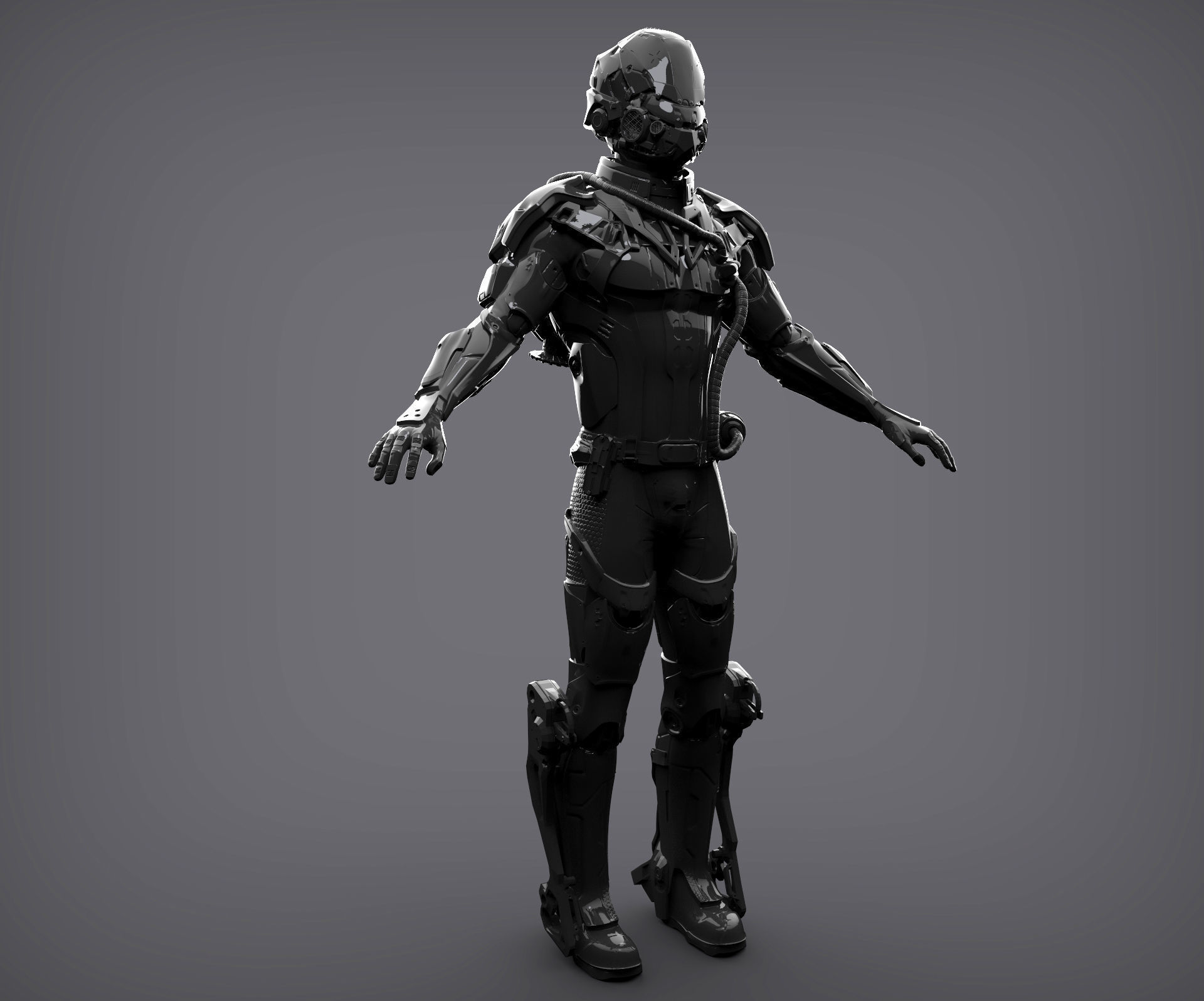 Futuristic Character 3D model | CGTrader