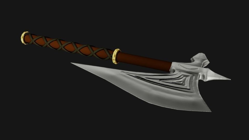 3D model One-Handed Battle Axe VR / AR / low-poly | CGTrader