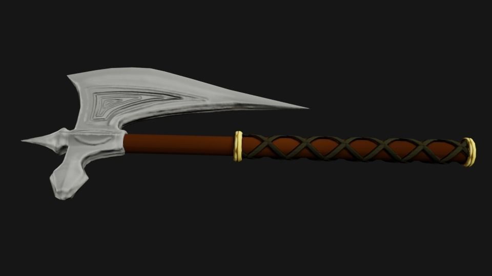 3D model One-Handed Battle Axe VR / AR / low-poly | CGTrader
