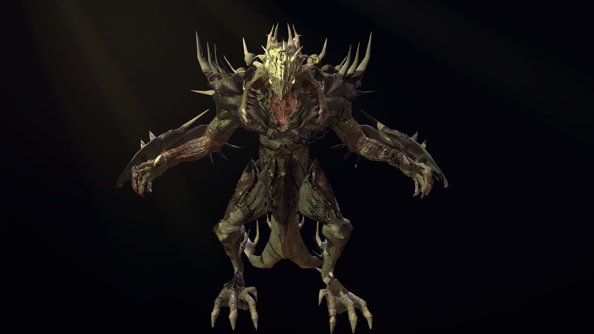 Demon dragon free VR / AR / low-poly 3D model animated rigged | CGTrader