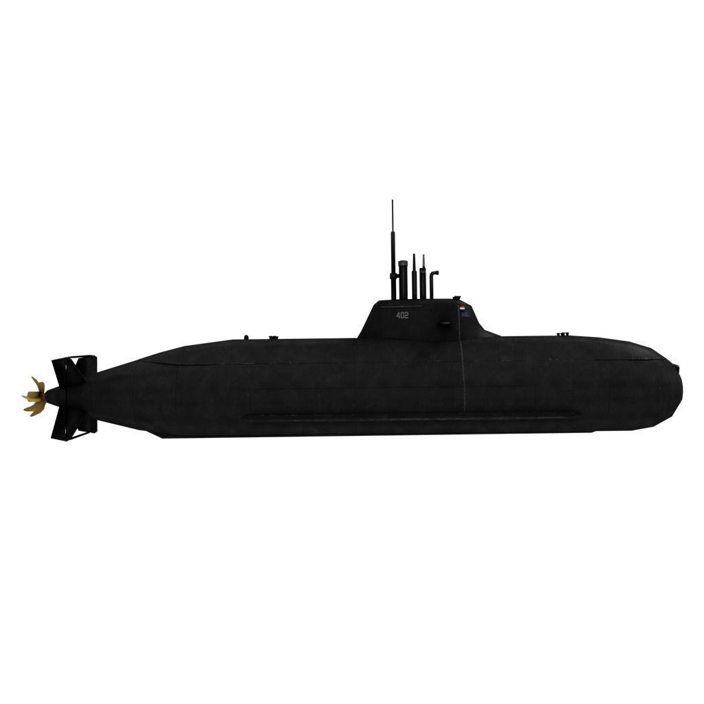 3D model Submarine Changbogo Class KRI Nagapasa 402 VR / AR / low-poly ...