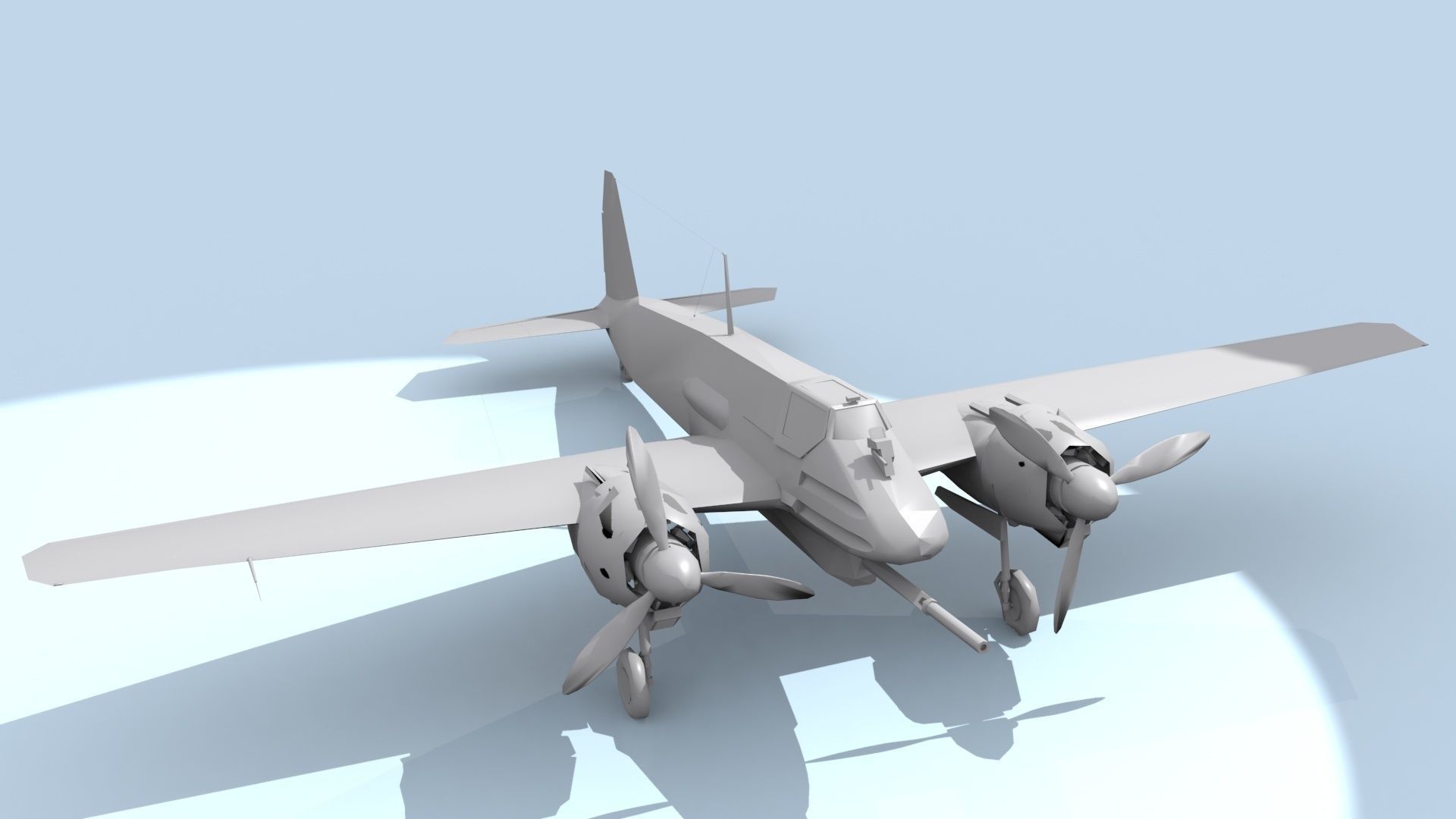 3D model Aircraft airplane with propellers VR / AR / low-poly | CGTrader