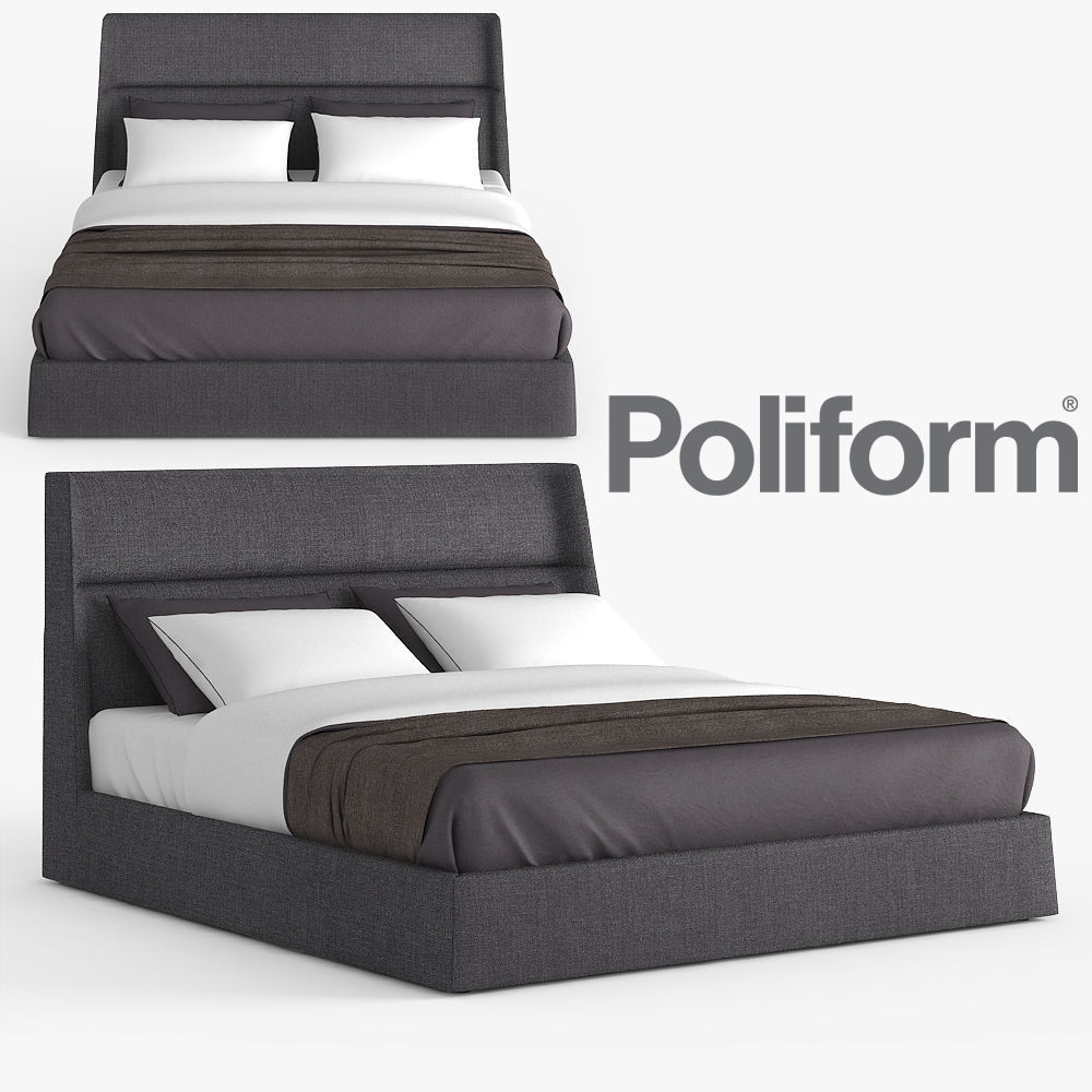 Poliform Chloe Letto Bed 3D model | CGTrader