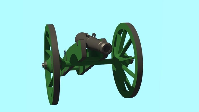 3D model Artillery 8 pound Gun 18th century VR / AR / low-poly | CGTrader