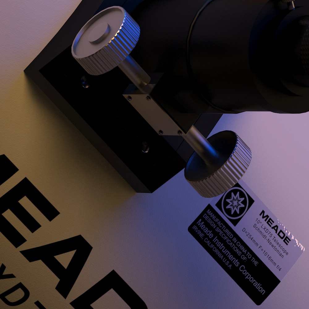 Meade LXD75 Schmidt-Newtonian 10 telescope static version 3D model ...