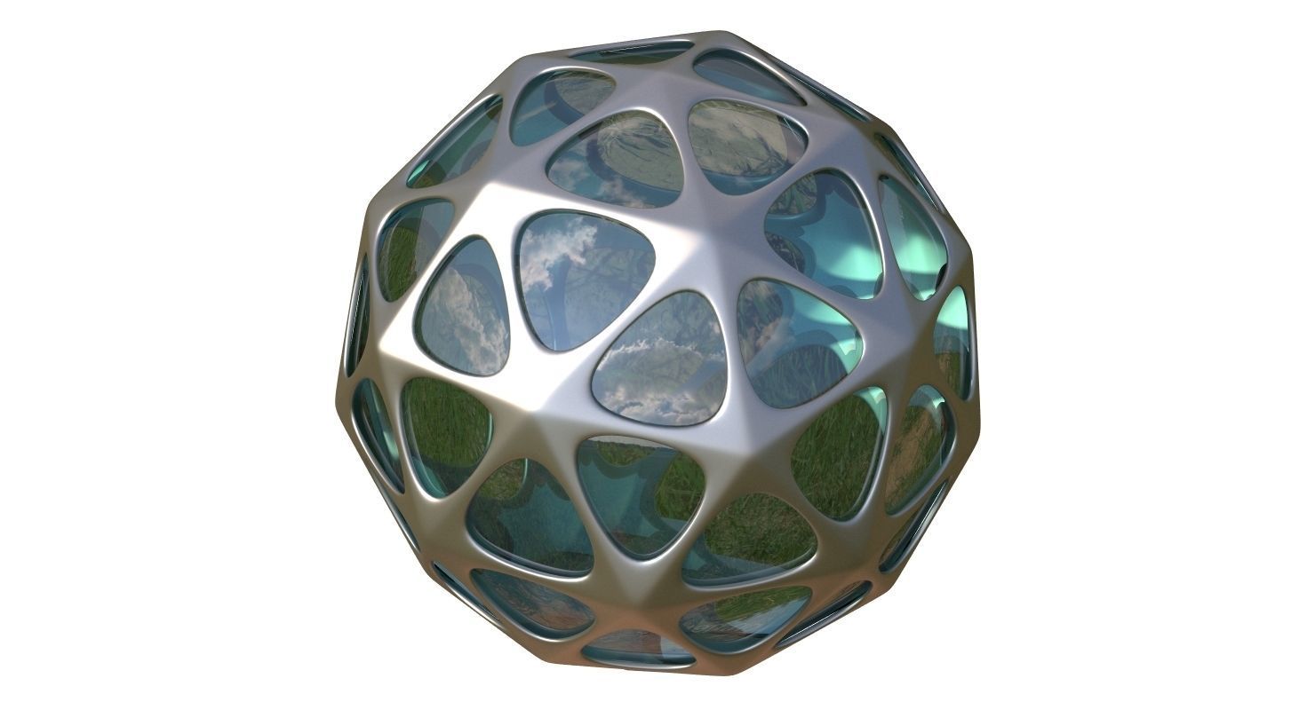 Geodesic Dome Building 1 3D model | CGTrader