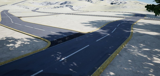 Spline Road Set 3D model | CGTrader