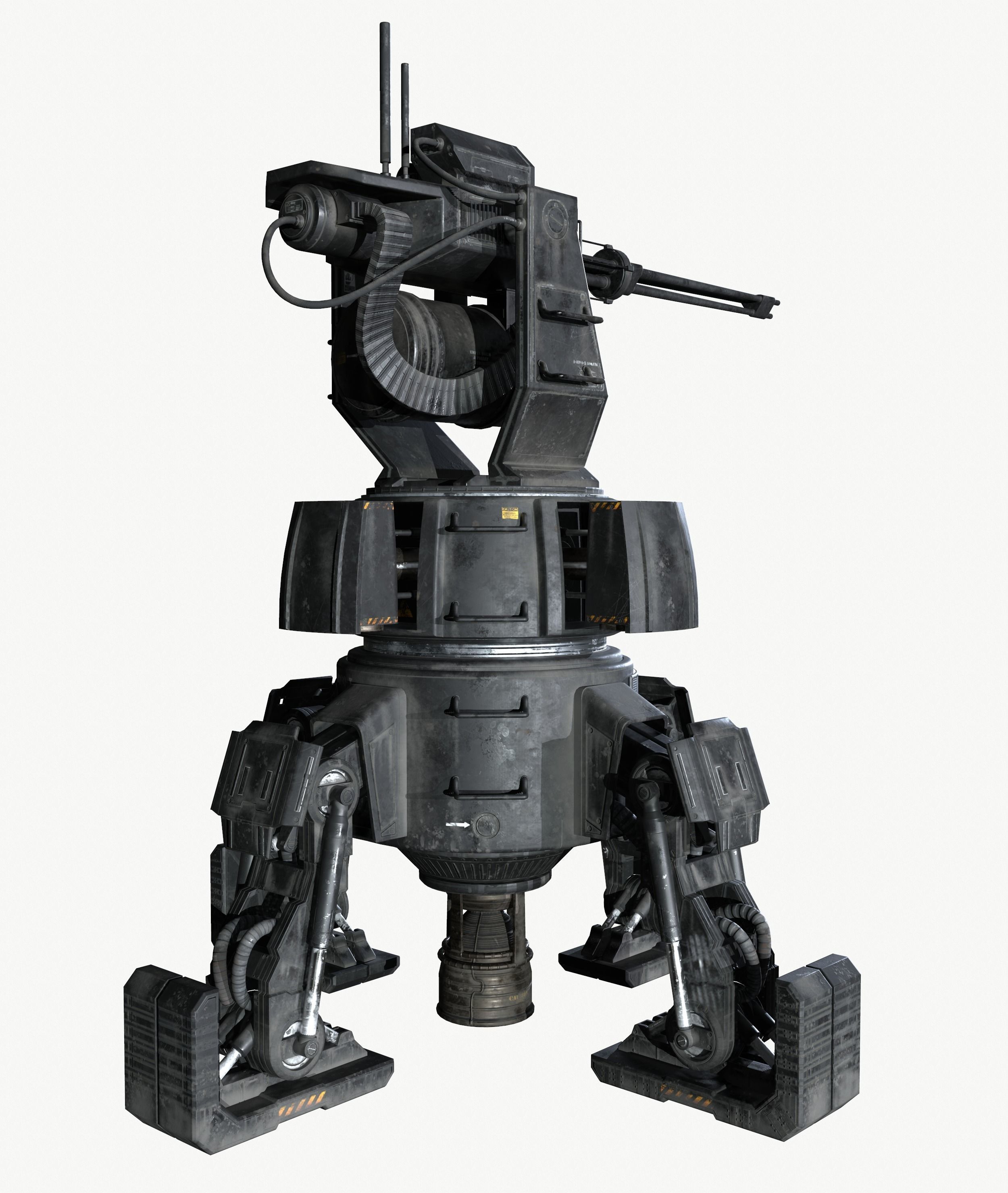 Turret Game Ready PBR Textures free VR / AR / low-poly 3D model | CGTrader