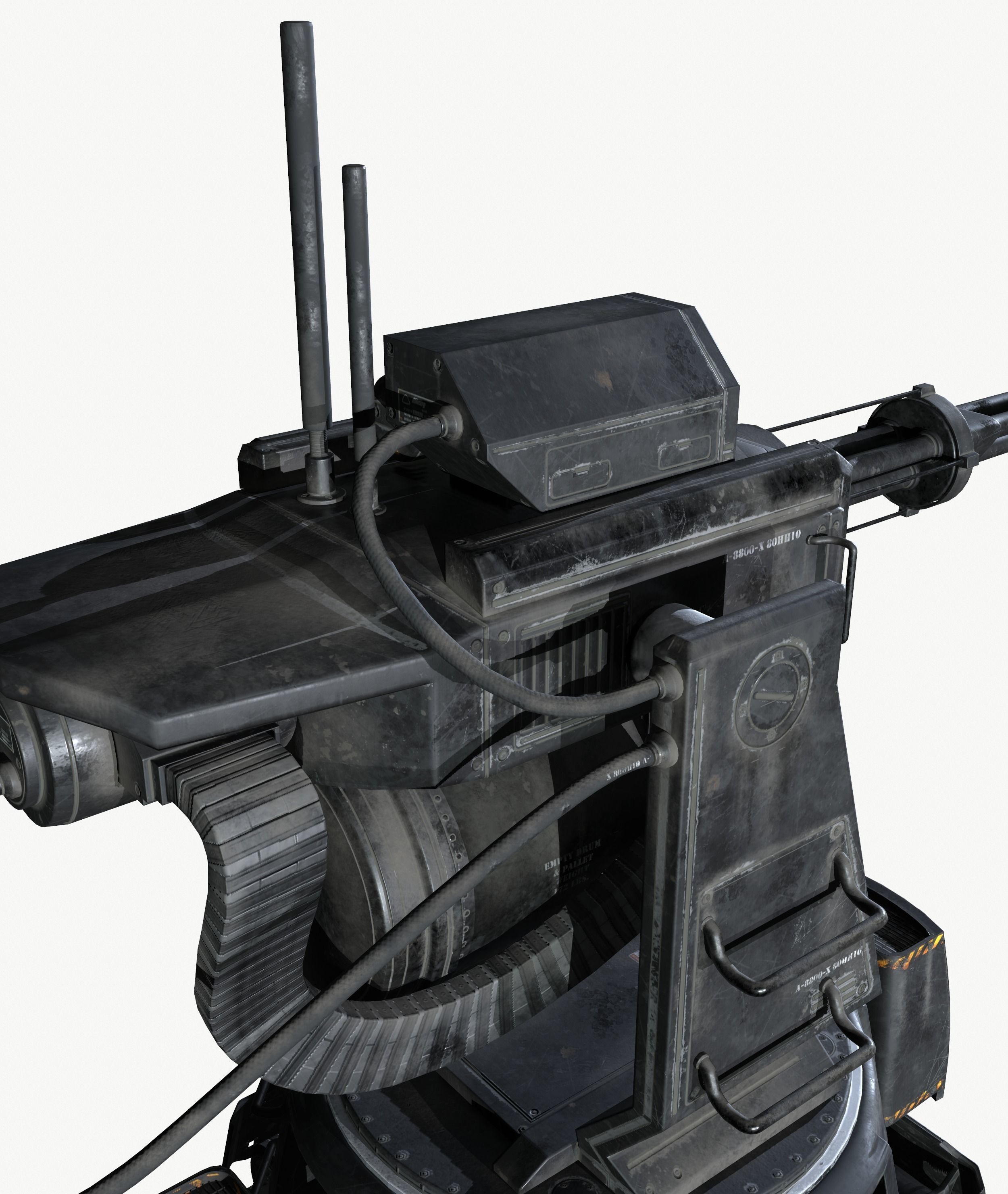 Turret Game Ready PBR Textures free VR / AR / low-poly 3D model | CGTrader