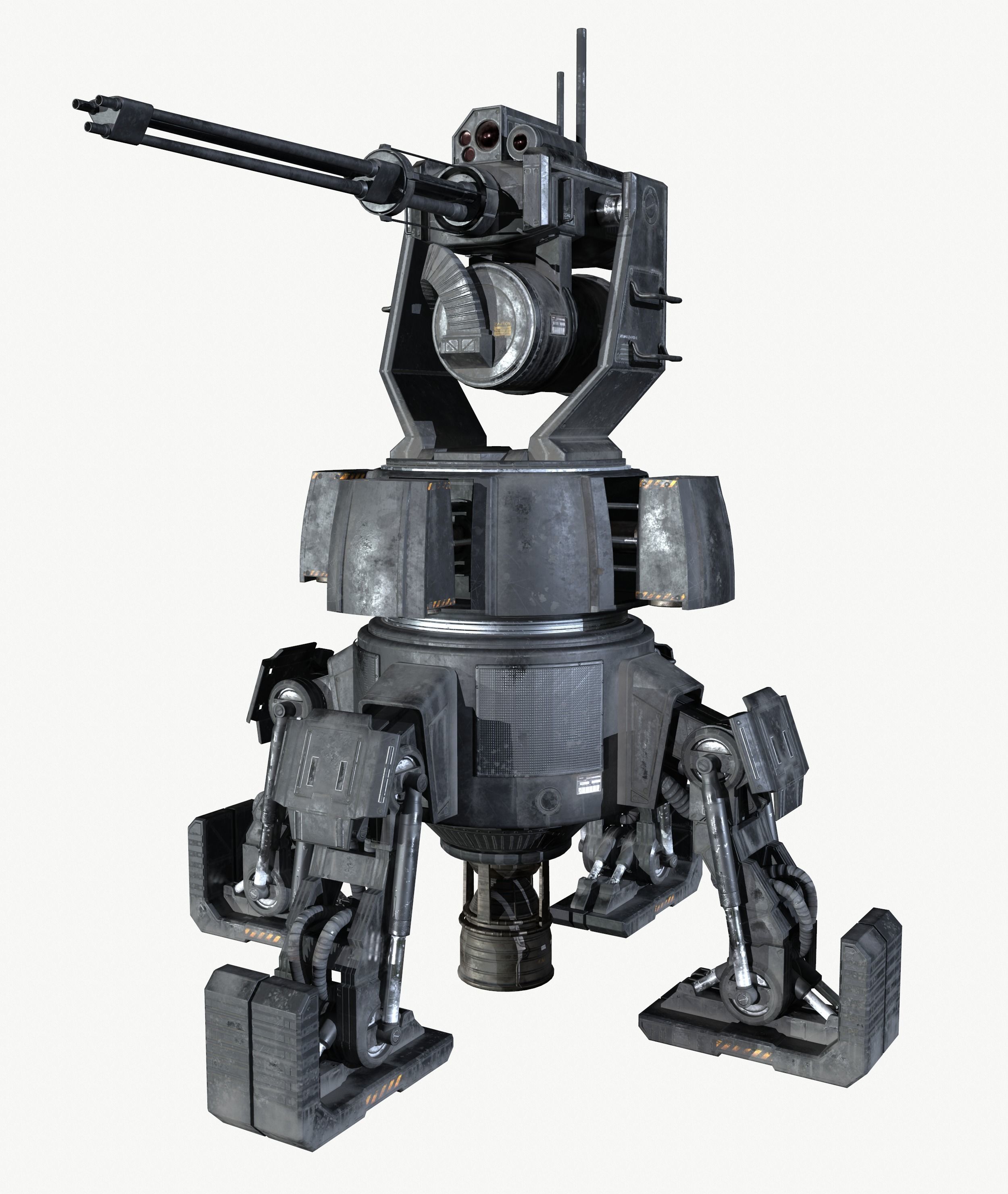 Turret Game Ready PBR Textures free VR / AR / low-poly 3D model | CGTrader