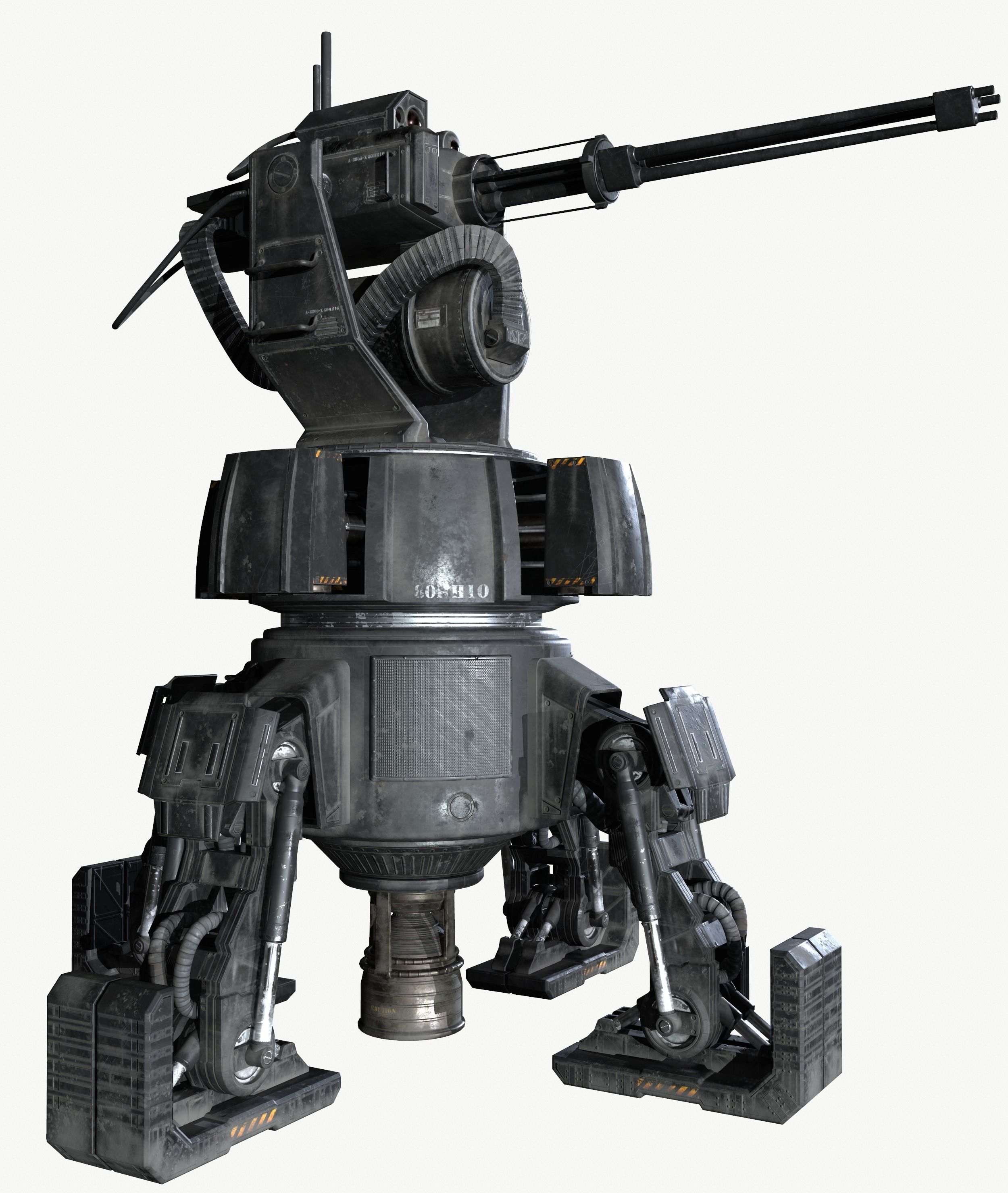 Turret Game Ready PBR Textures free VR / AR / low-poly 3D model | CGTrader