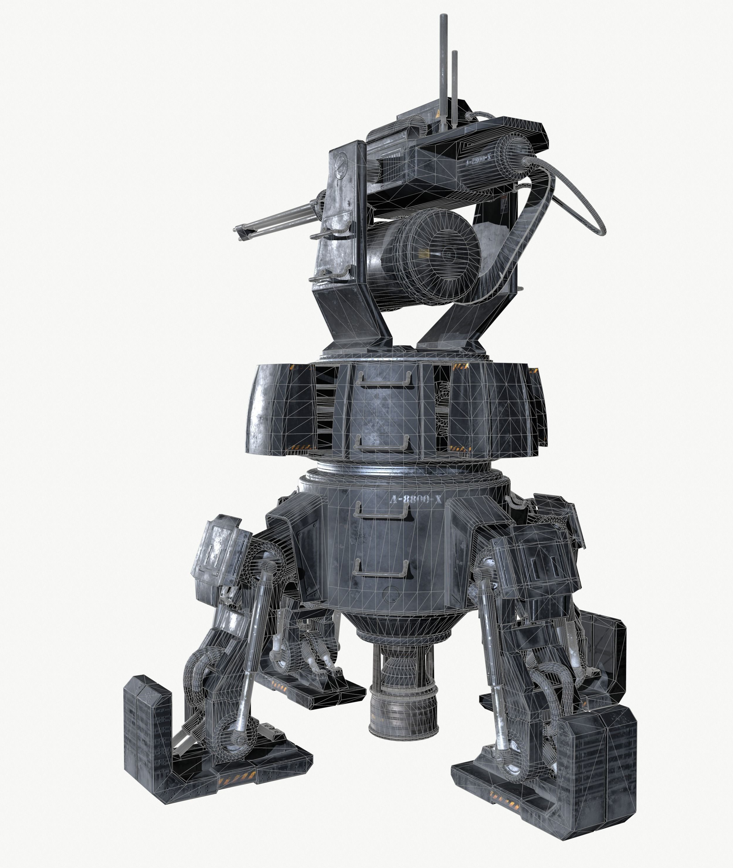 Turret Game Ready PBR Textures free VR / AR / low-poly 3D model | CGTrader