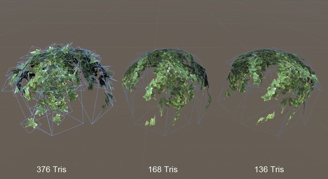 3D model Ivy Clumps with Levels of Detail VR / AR / low-poly | CGTrader
