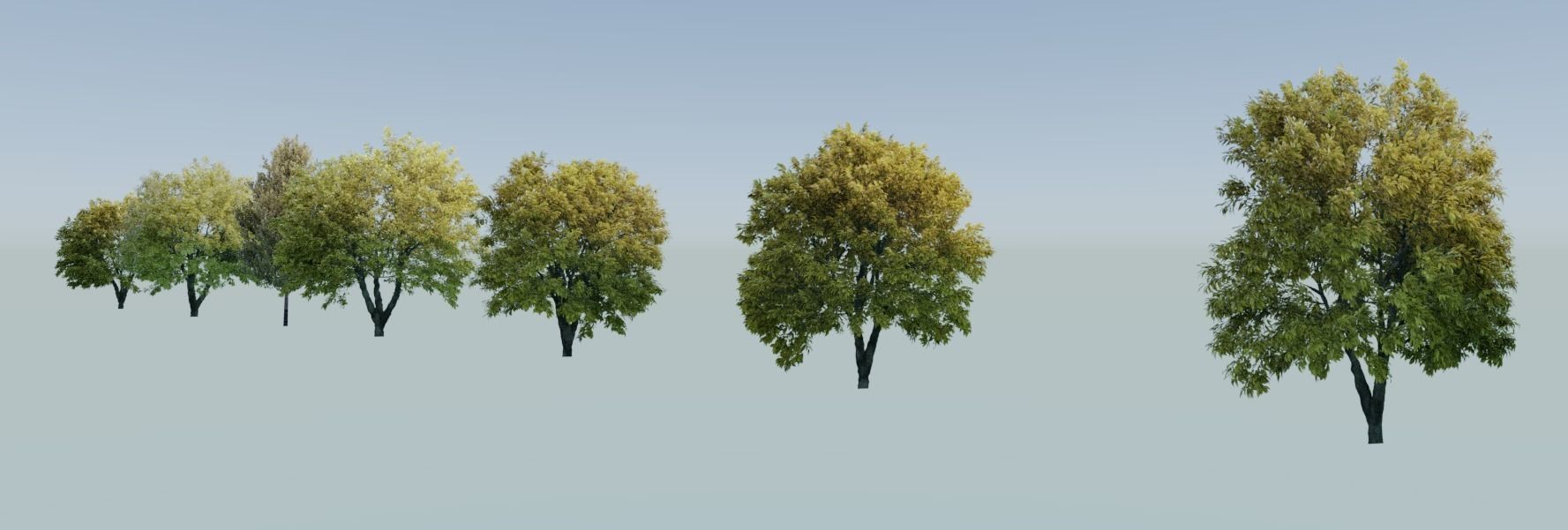 3D model Trees for particle system - for Blender 3D and Cycles VR / AR ...