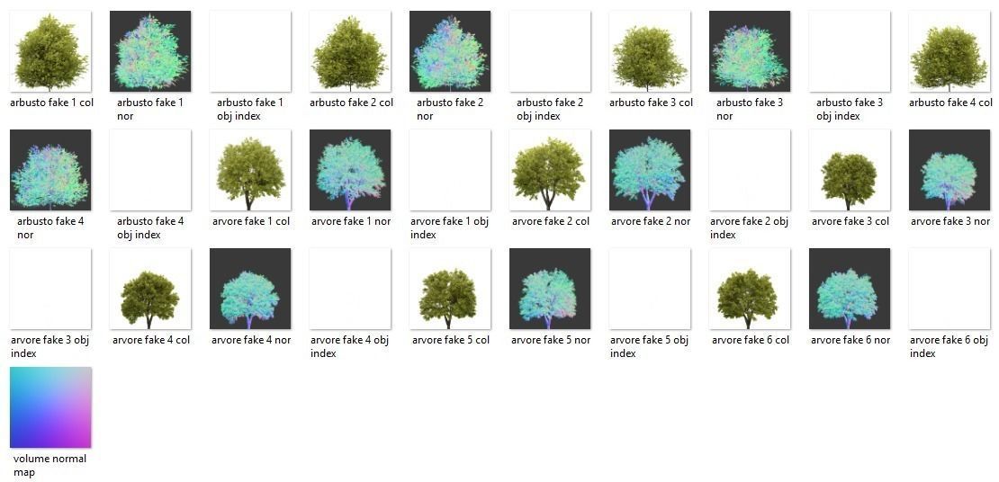 3D model Trees for particle system - for Blender 3D and Cycles VR / AR ...