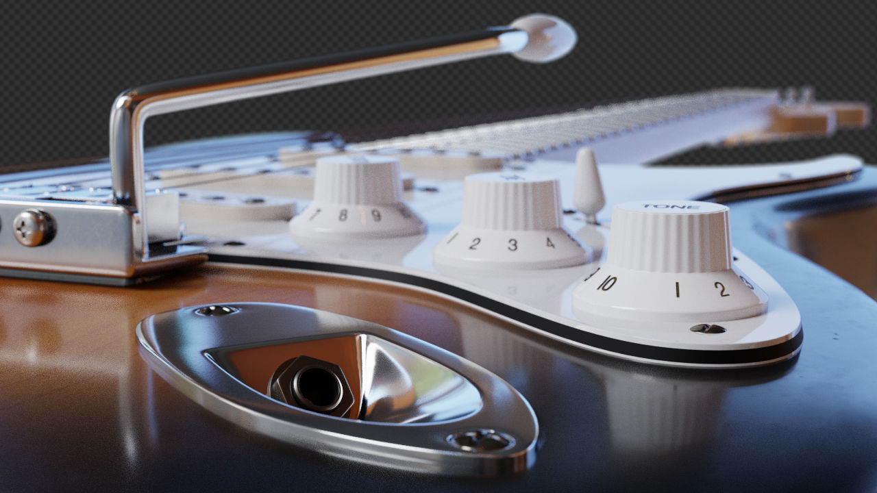 Electric guitar free 3D model | CGTrader