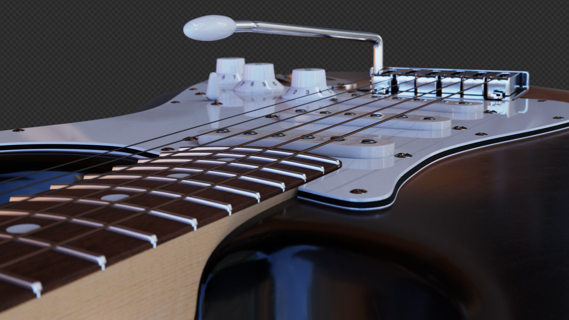 Electric guitar free 3D model | CGTrader