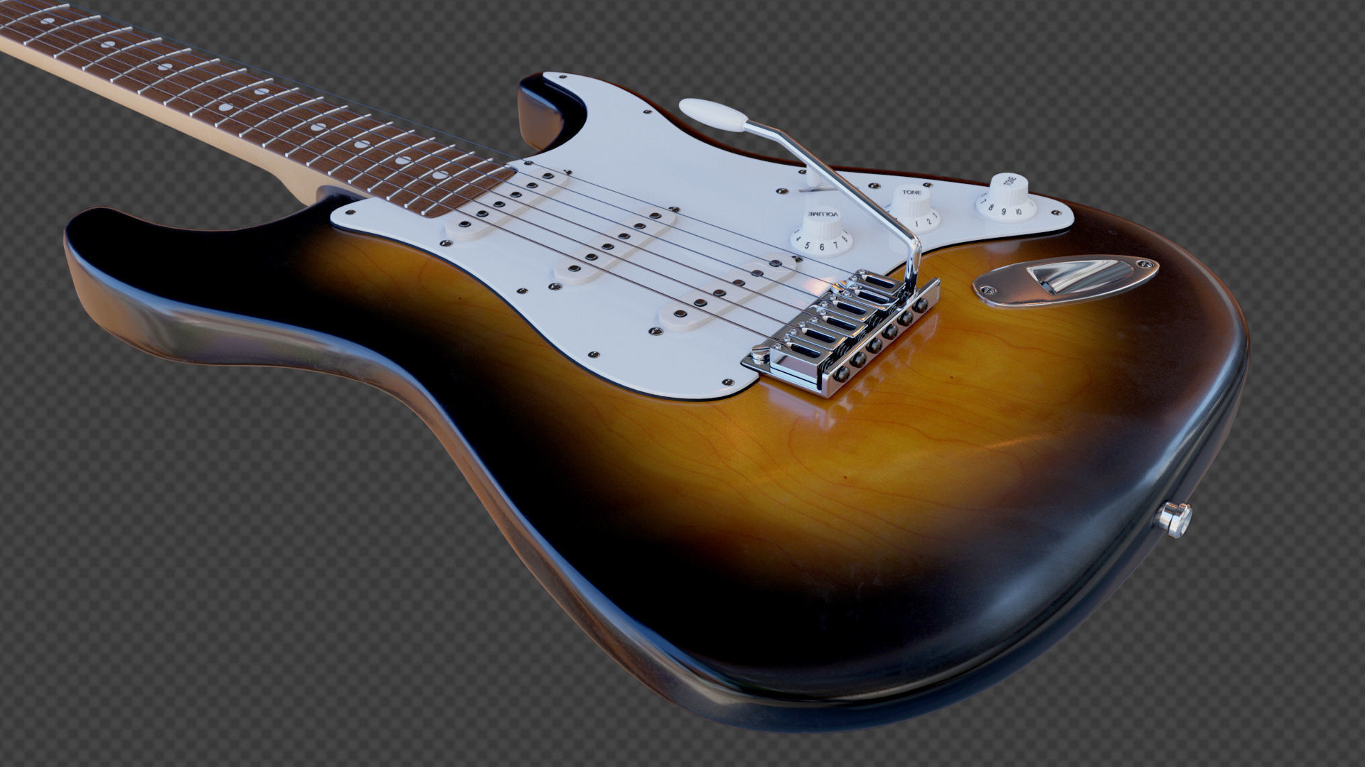 Electric guitar free 3D model | CGTrader