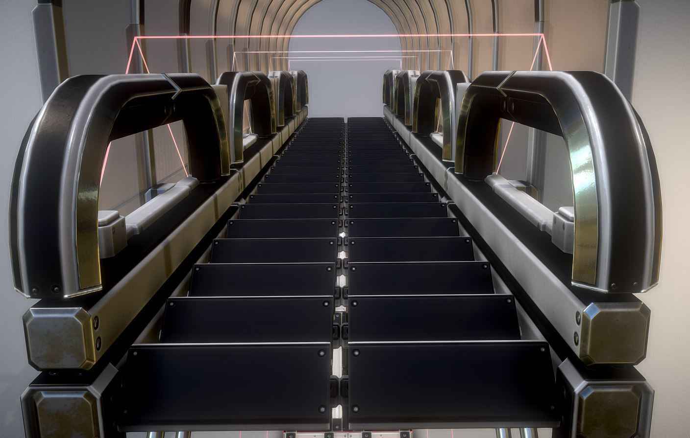 3D model Futuristic Ladders and Stairs Set - All Available PBR Textures ...