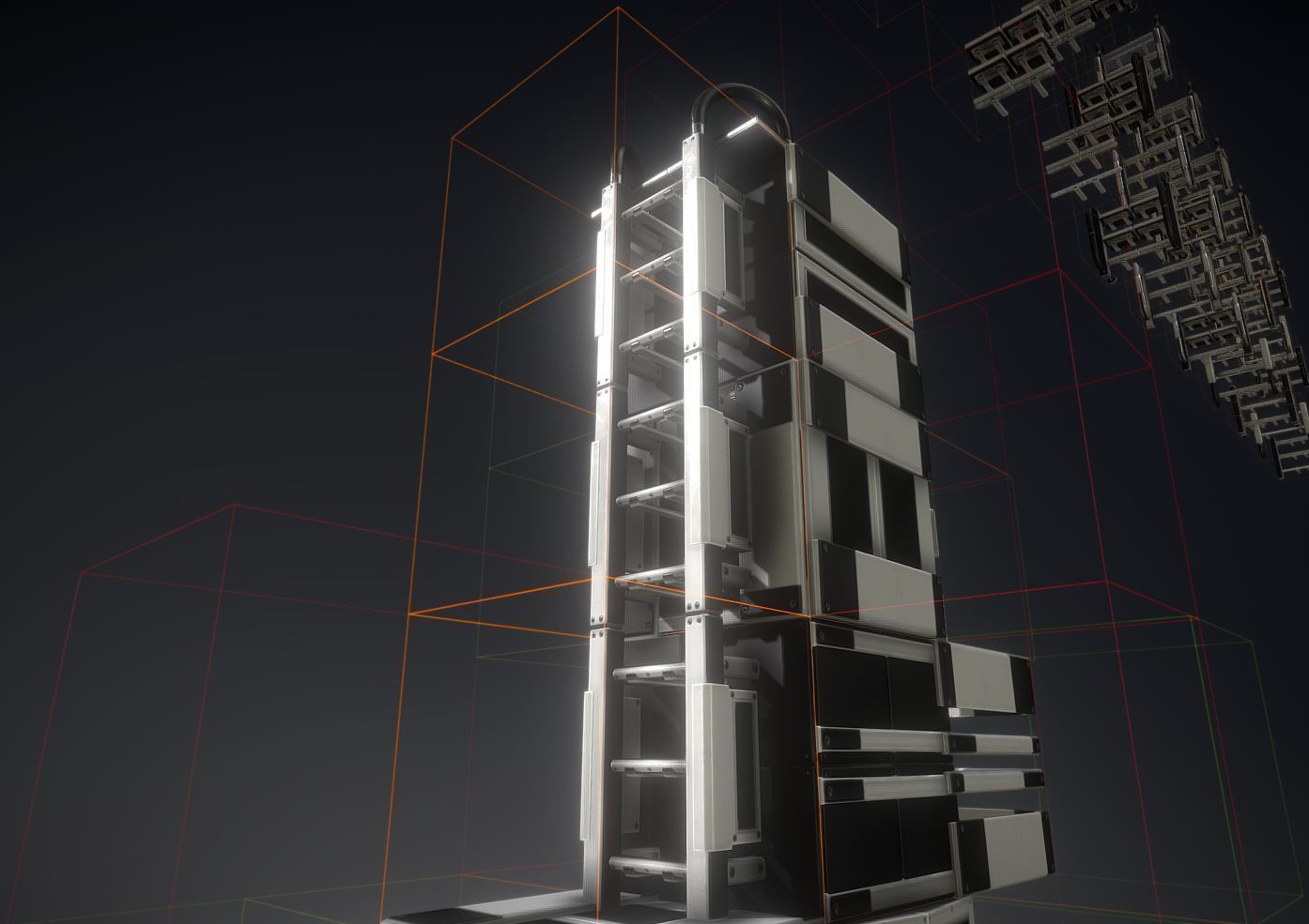 3D model Futuristic Ladders and Stairs Set - All Available PBR Textures ...