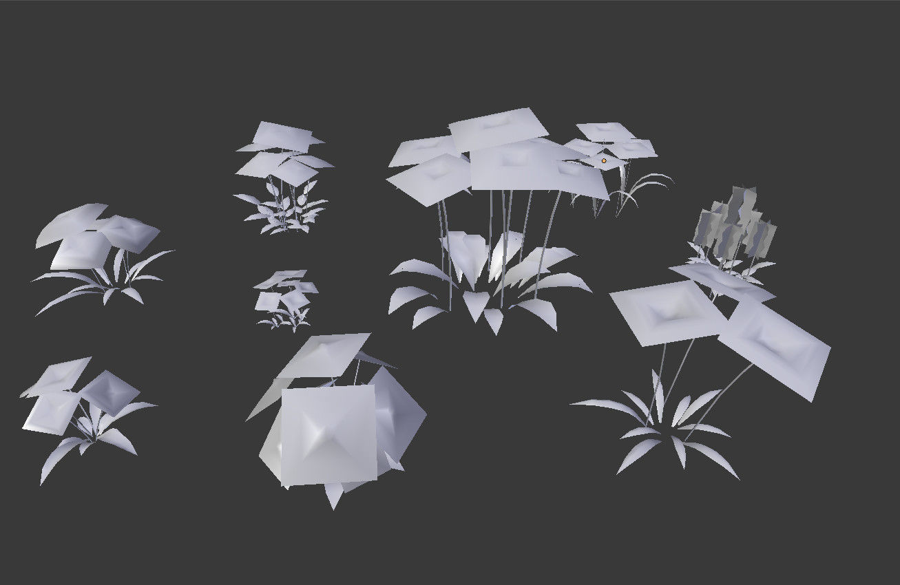 3D model 10 low poly flowers pack VR / AR / low-poly | CGTrader