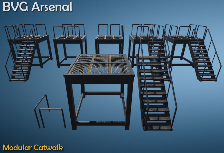 3D model Modular catwalk - HQ VR / AR / low-poly | CGTrader