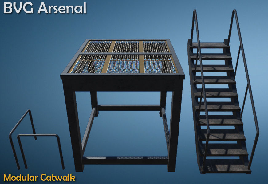 3D model Modular catwalk - HQ VR / AR / low-poly | CGTrader