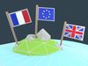3D model Stylized low poly flags - Exit EU Package VR / AR / low-poly ...