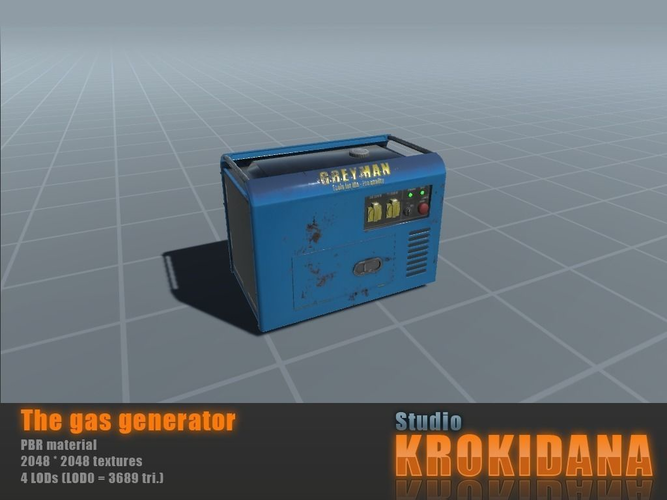 3D model The gas generator VR / AR / low-poly | CGTrader