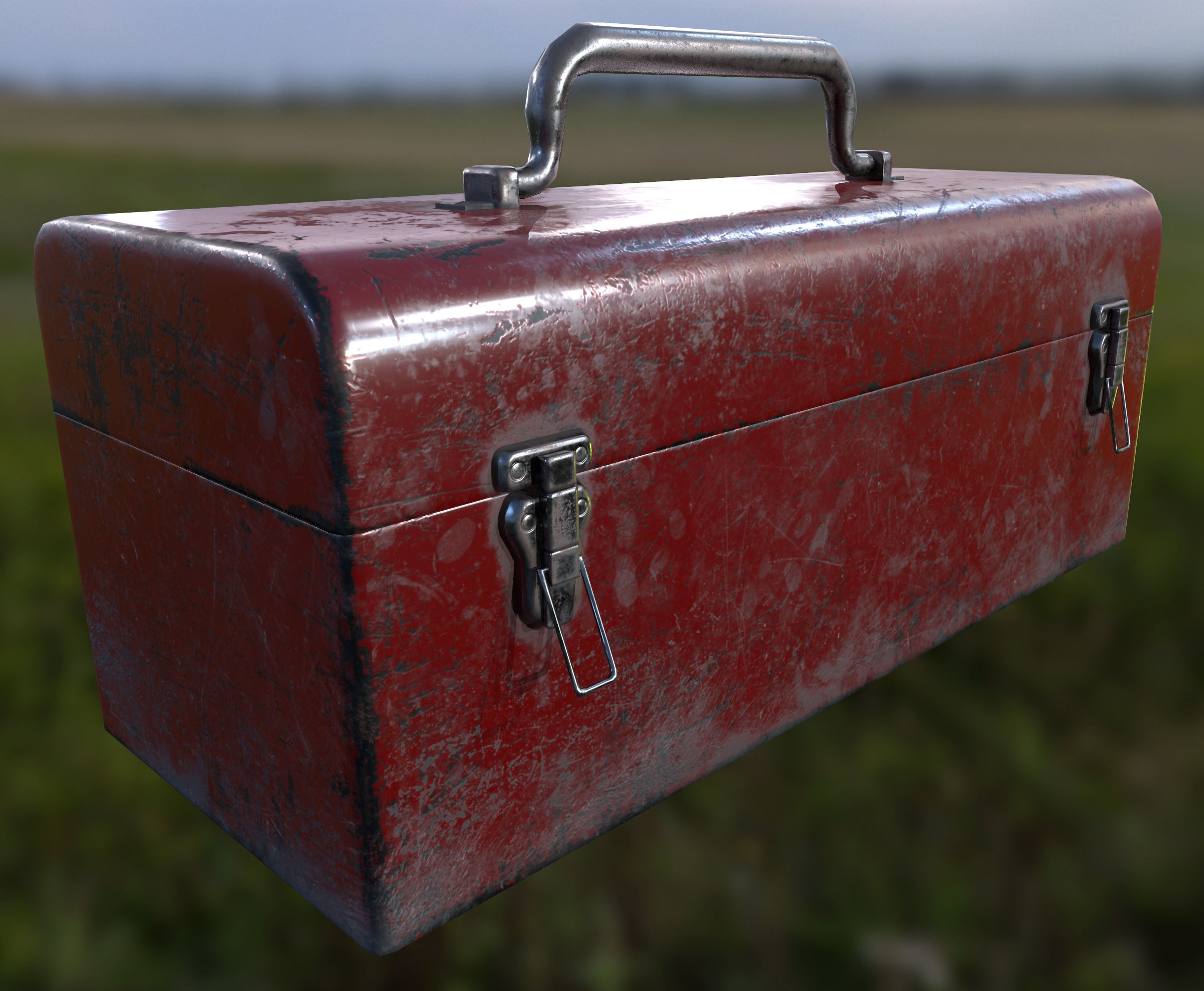 3D model 3D model Retro Toolbox Game Ready PBR Textures VR / AR / low ...