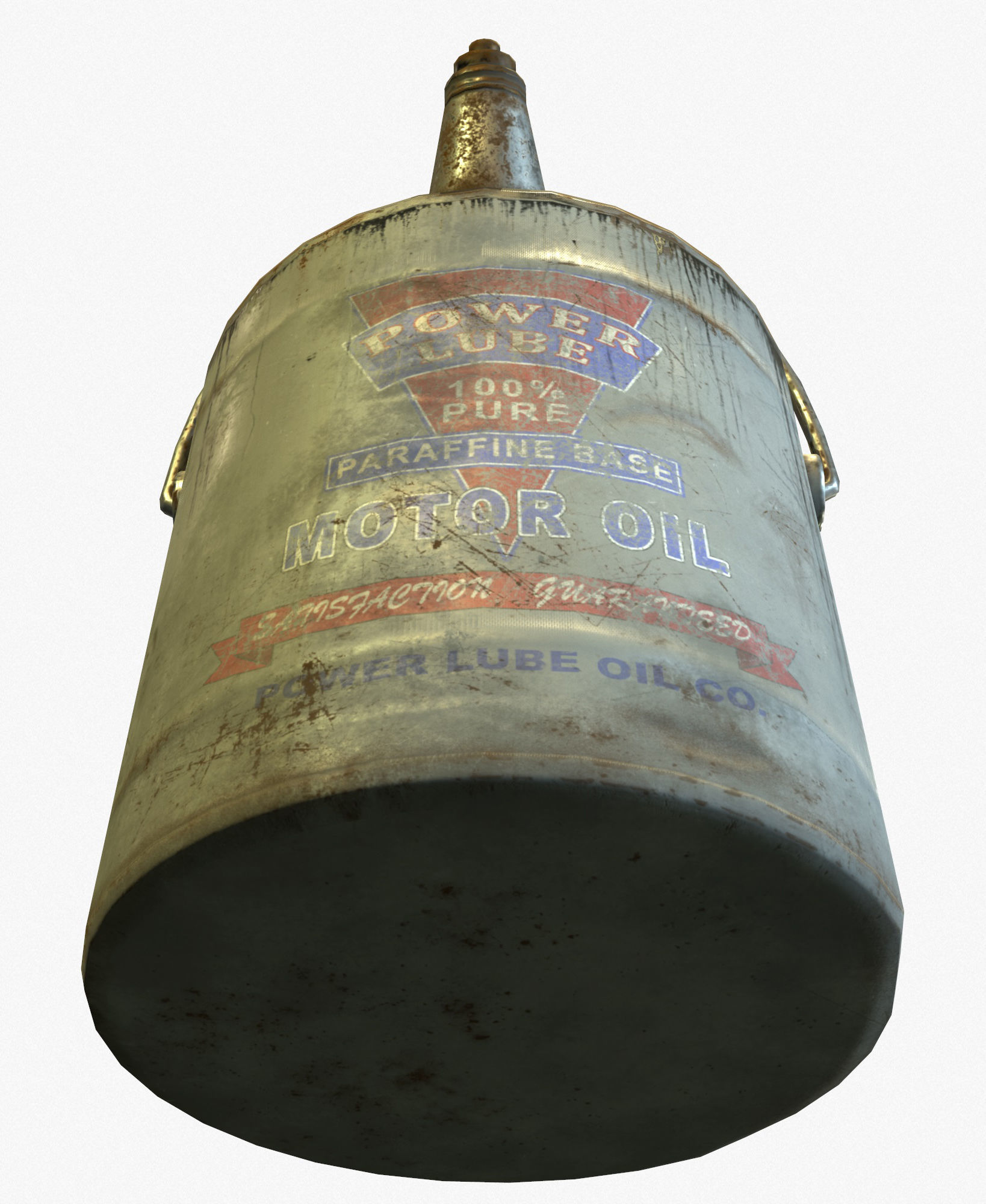 3D model 3D Oilcan Retro Vintage PBR Textures Game Ready VR / AR / low ...