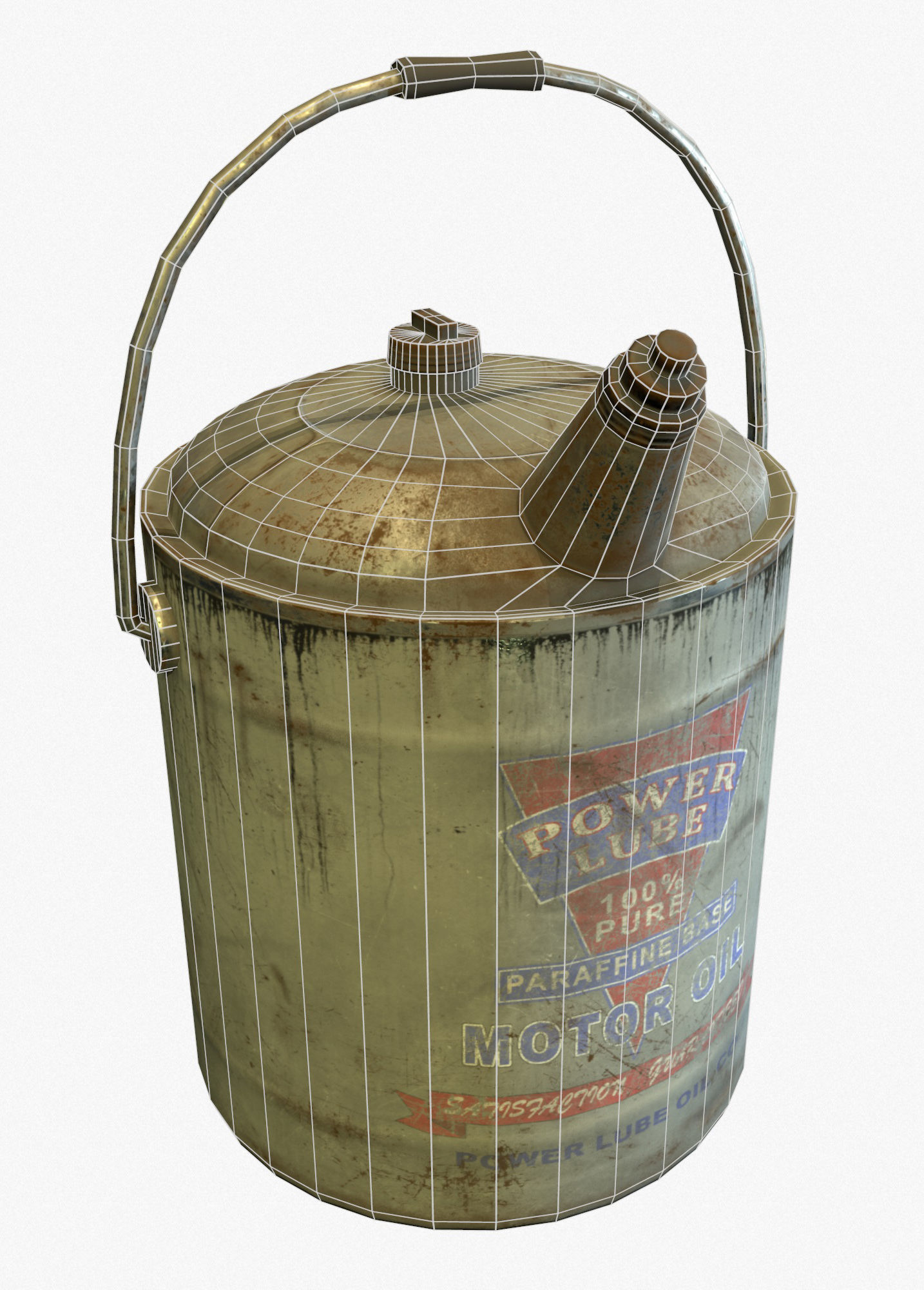 3D model 3D Oilcan Retro Vintage PBR Textures Game Ready VR / AR / low ...