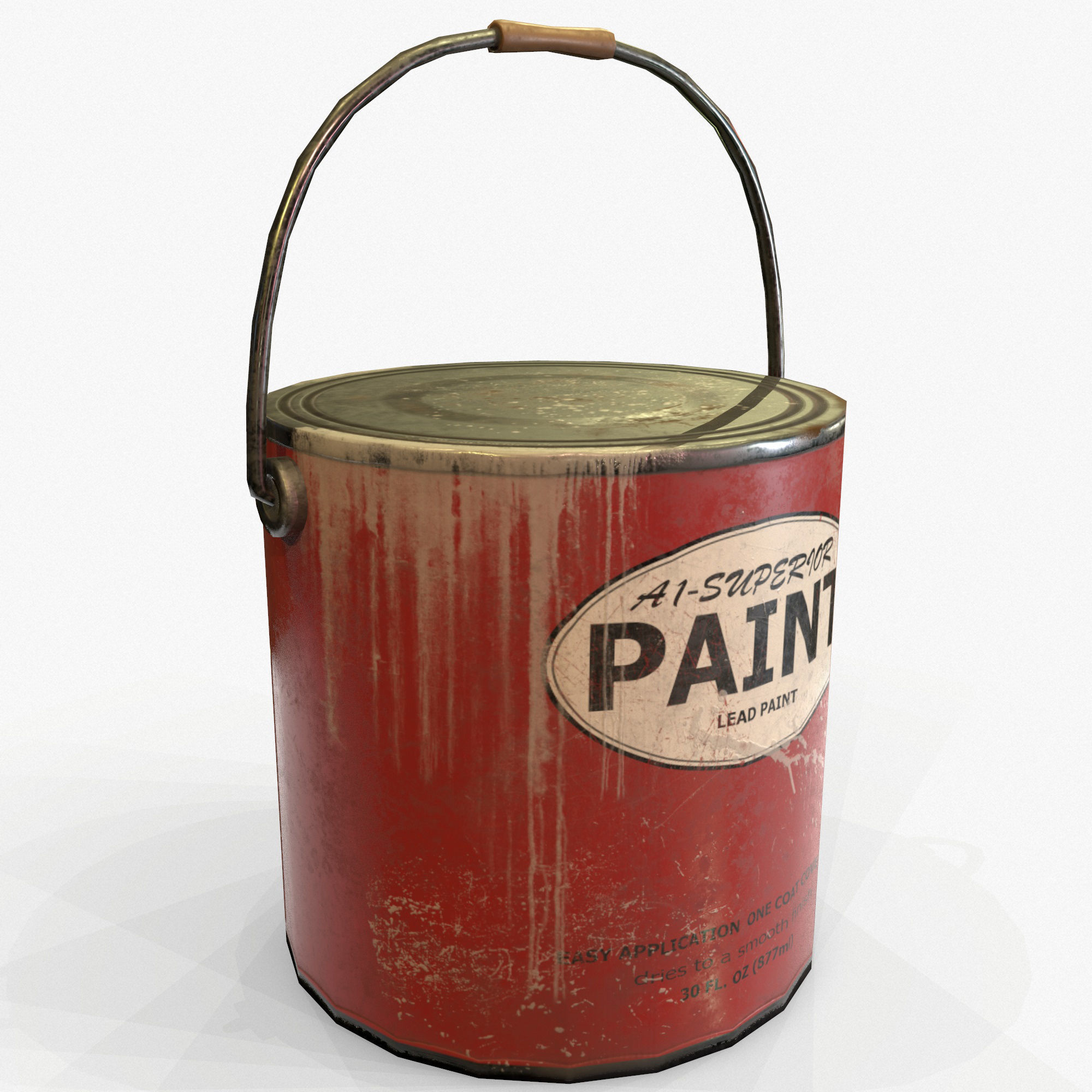 3D model Paint Can Vintage Game Ready PBR Textures 3D VR / AR / low ...