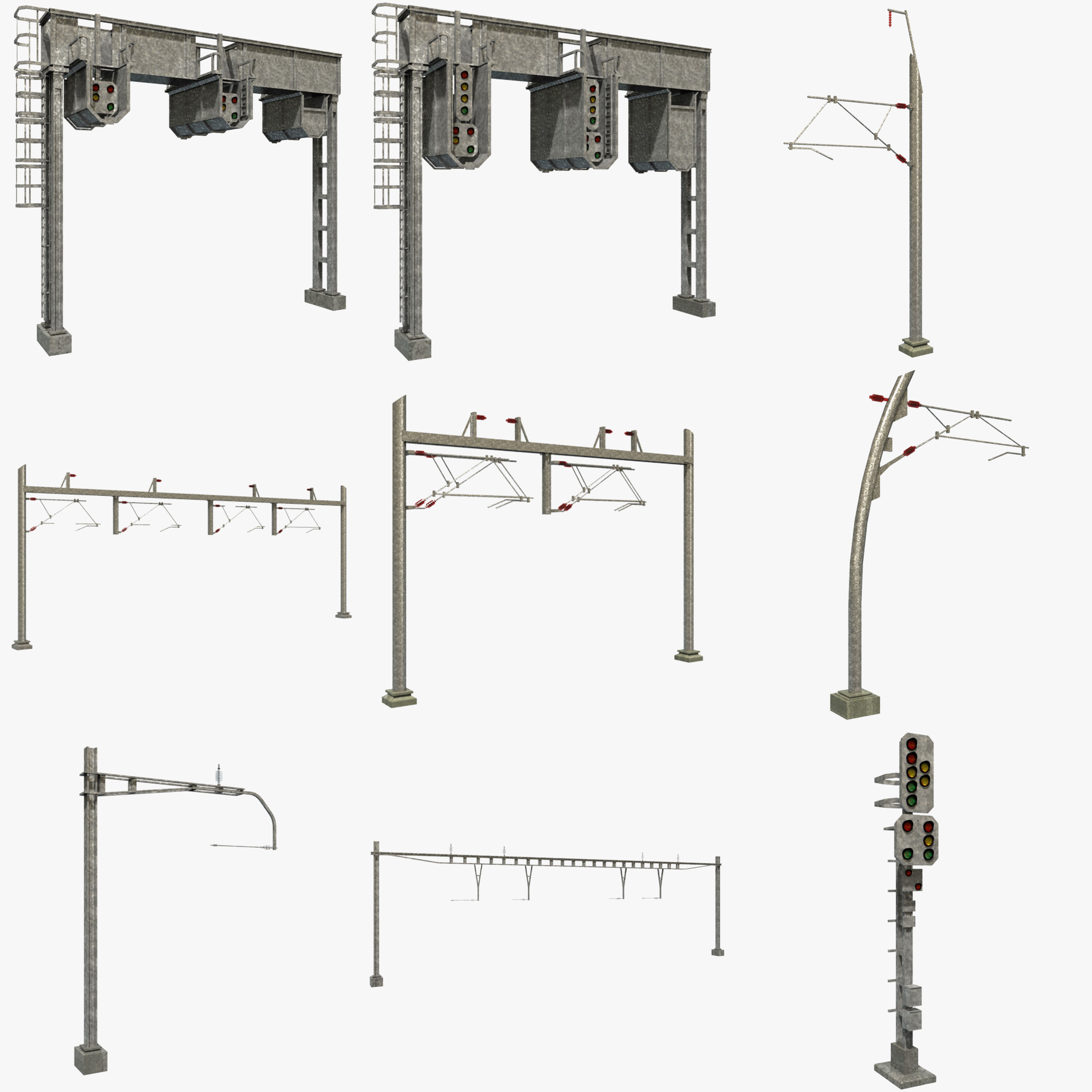 3D model Train Signals VR / AR / low-poly | CGTrader