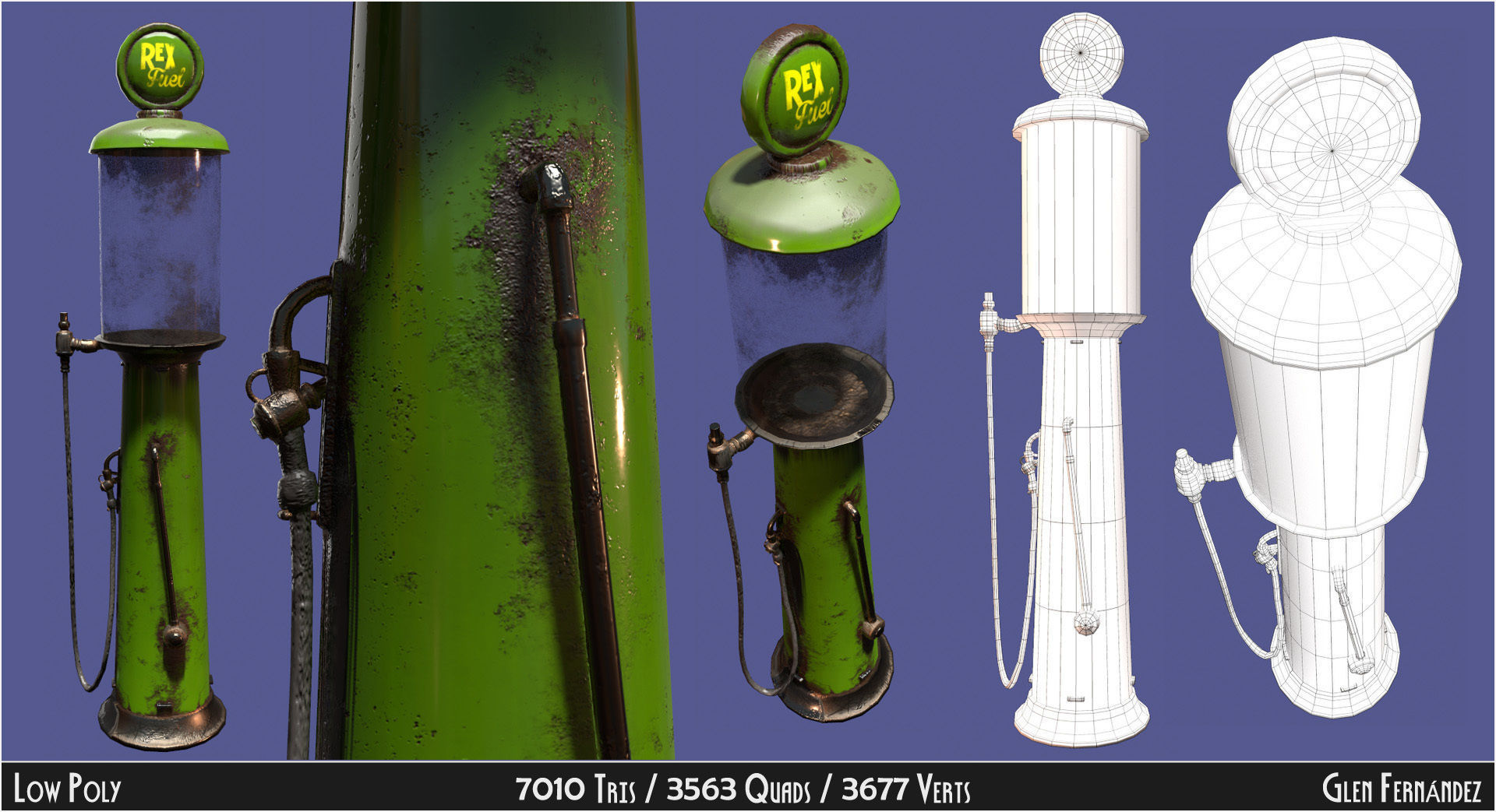 Vintage Gas Pump free VR / AR / low-poly 3D model | CGTrader