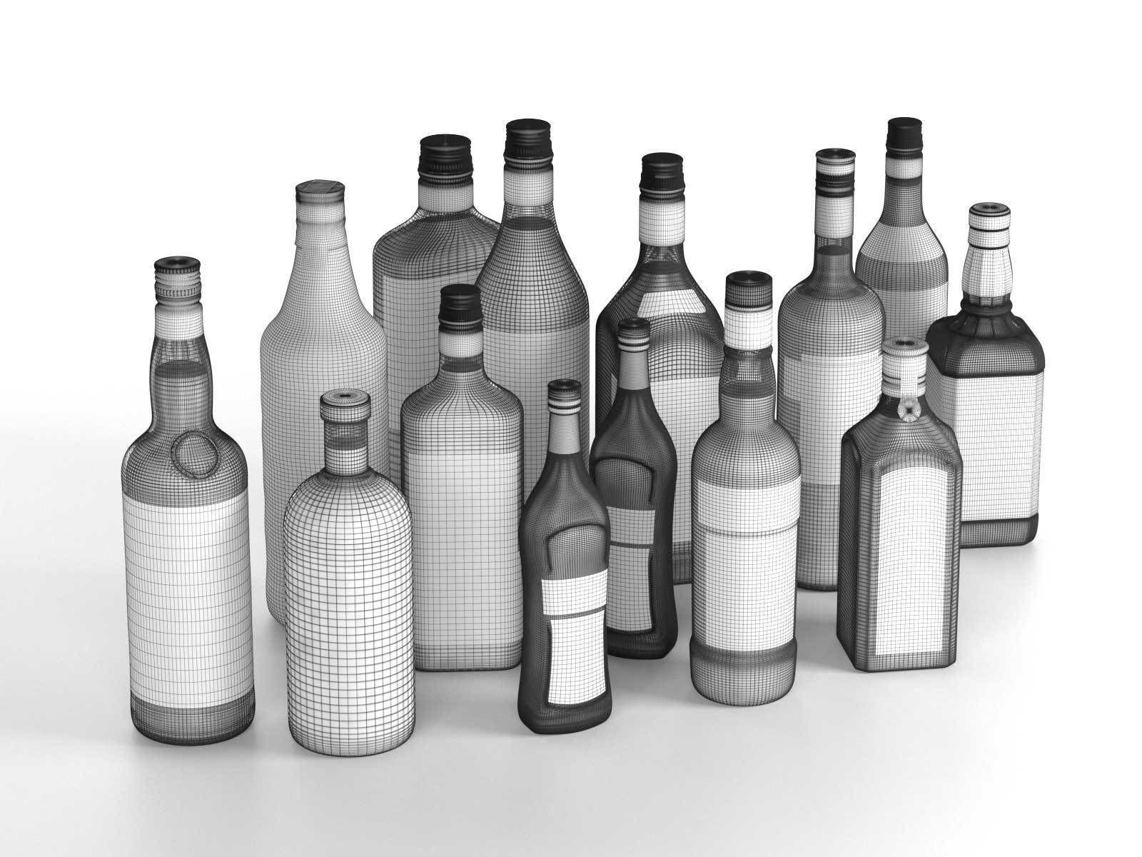 Collection of Alcoholic Drinks 3D model | CGTrader